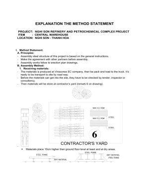 Construction method statement of steel stucture