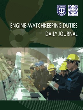 Engine watchkeeping duties daily jornal