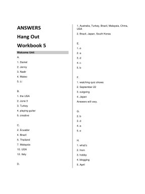 Hang out 5 workbook key