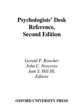 Psychologists Desk Reference