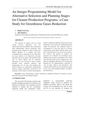 an integer programming model for alternative selection and planning ...