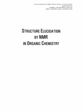 Structure elucidation by NMR 3ed breitmaier