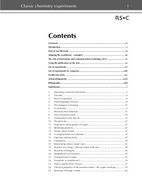 RSC classic chemistry experiments