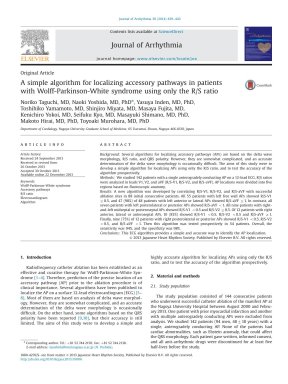 A simple algorithm for localizing accessory pathways in patients with ...