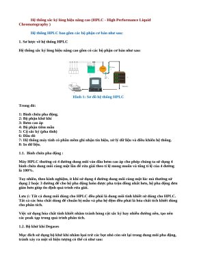 Hướng dẫn sử dụng máy Sắc kí lỏng hiệu năng cao HPLC - Tài liệu text
