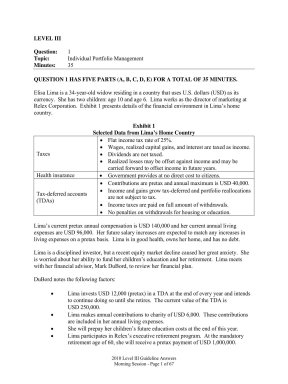 L3 mock sample exam CFA level III guideline answers 2010