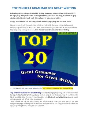 TOP 20 GREAT GRAMMAR FOR GREAT WRITING