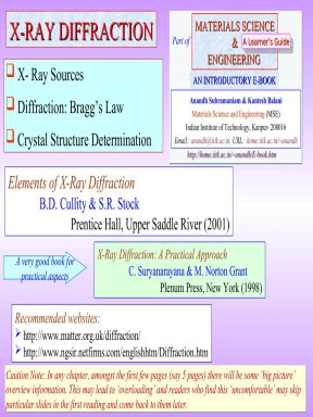 Chapter 3c x ray diffraction