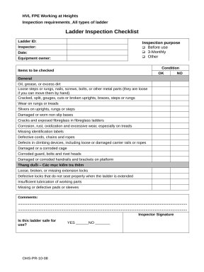F148 ladders inspection checklist EN