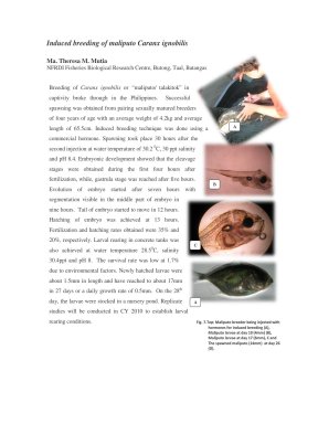 Induced breeding of maliputo Caranx ignobilis