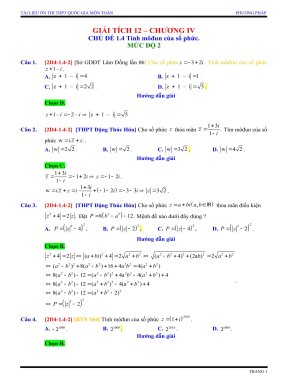 Tính Modun Của Số Phức