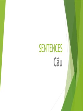 A basic Vietnamese sentence structure