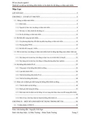 Điều khiển và ổn định tốc độ động cơ điện một chiều bằng 89C51