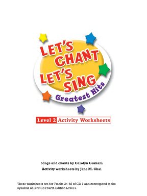 Let chant let sing 2 activity worksheets
