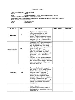 passive voice lesson plan
