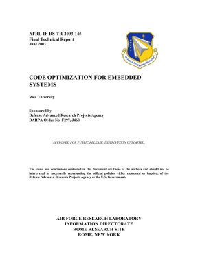 CODE OPTIMIZATION FOR EMBEDDED SYSTEMS