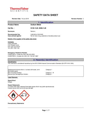 Sodium metal msds MSDS natrium kim loai