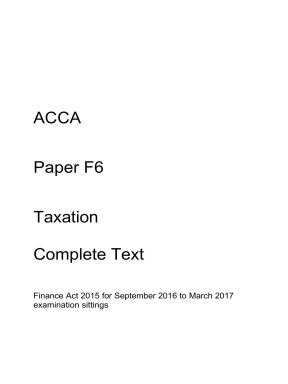 ACCA paper f6 taxation complete text