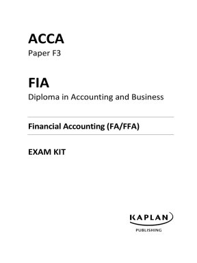 ACCA paper f3 FIA exam kit