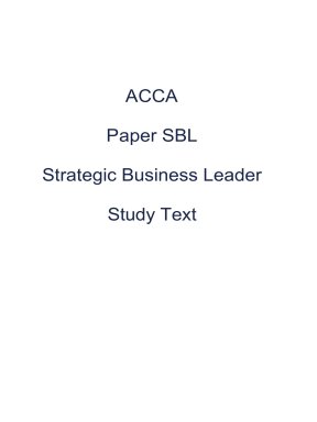 ACCA strategic business leader study text