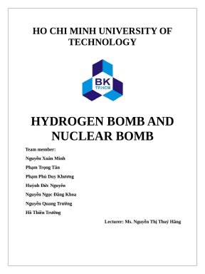 sơ lược về công nghệ bom nguyên tử và bom hydrogen