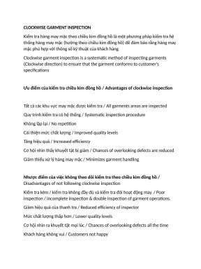 CLOCKWISE GARMENT INSPECTION