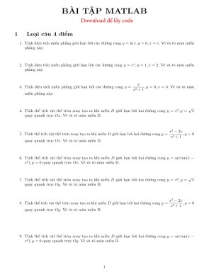Bài tập Matlab cá nhân giải tích 1 Trần Ngọc Diễm (Full code)