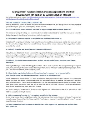 Management fundamentals concepts applications and skill development 7th edition by lussier solution