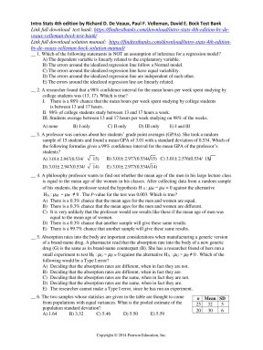 Intro stats 4th edition by de veaux velleman bock test bank
