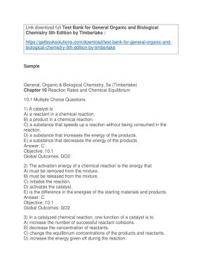 Test bank for general organic and biological chemistry 5th edition by ...