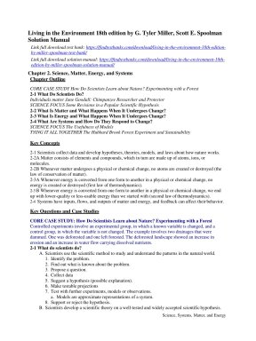 Living in the environment 18th edition by miller spoolman solution manual