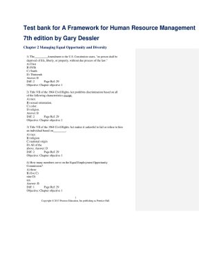 Test bank for a framework for human resource management 7th edition by ...