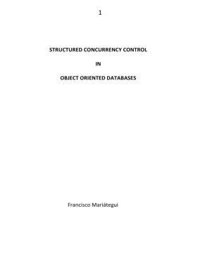 Structured concurrency control in object oriented databases
