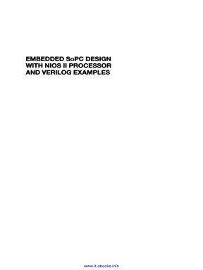 Embedded SoPC design with nios II processor and verilog examples