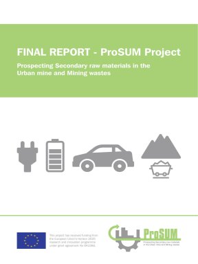 FINAL REPORT - ProSUM Project Prospecting Secondary raw materials in ...