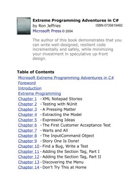Ms press extreme programming adventures in c sharp