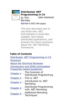 Distributed net programming in c sharp