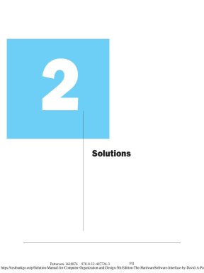 Solution manual for computer organization and design 5th edition the hardwaresoftware interface ...