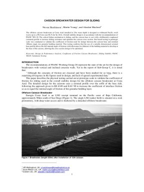 CAISSON BREAKWATER DESIGN FOR SLIDING