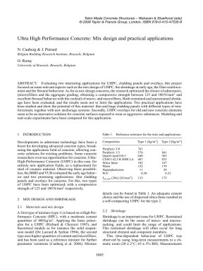 Ultra High Performance Concrete: Mix design and practical applications