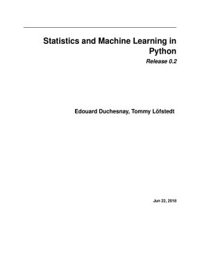 Statistics machine learning python draft