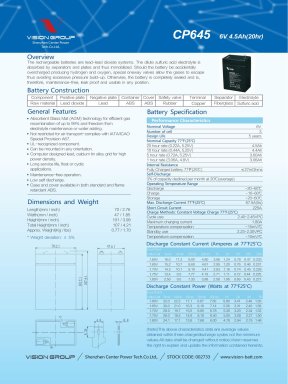 Catalogue cấu tạo chi tiết sử dụng ắc QUY UPS CP645 1