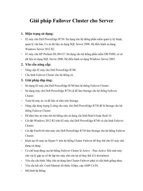 Giải pháp Failover Cluster cho Server
