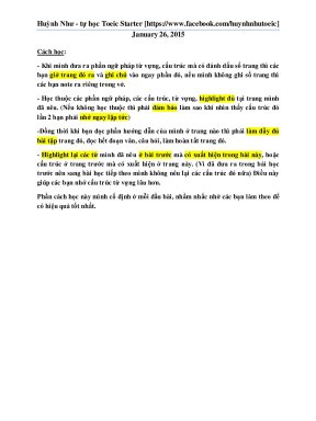 TOEIC STARTER UNIT 9 (đầy đủ) (26012015)