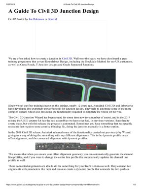 A guide to civil 3d junction design