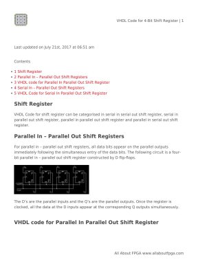 VHDL Code for 4-Bit Shift Register