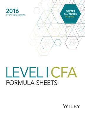 CFA level 1 formula sheets sample