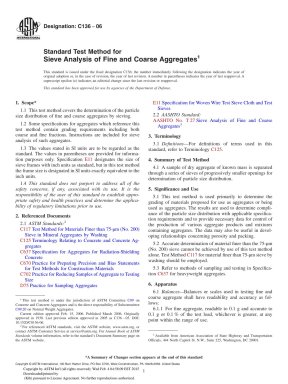 C136 06 standard test method for sieve analysis of fine and coarse ...