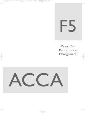 ACCA LSBF f5 performance management section 1 2
