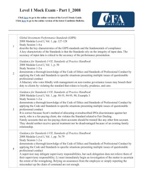 Mock and sample exams CFA level 1 mock exam part 1пјќfeedback